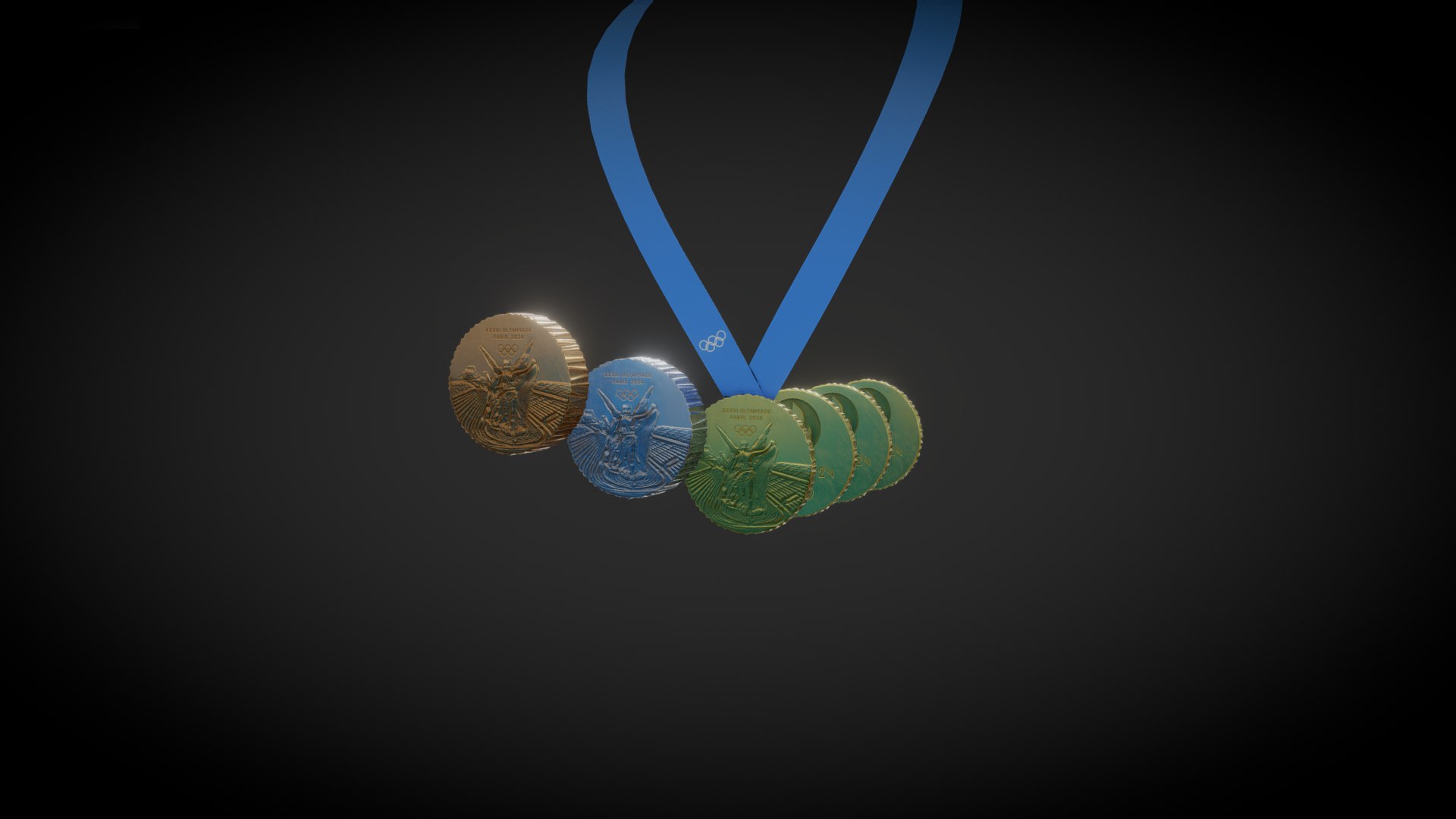 3D Model Paris 2024 Summer Olympics Medals - TurboSquid 2106480
