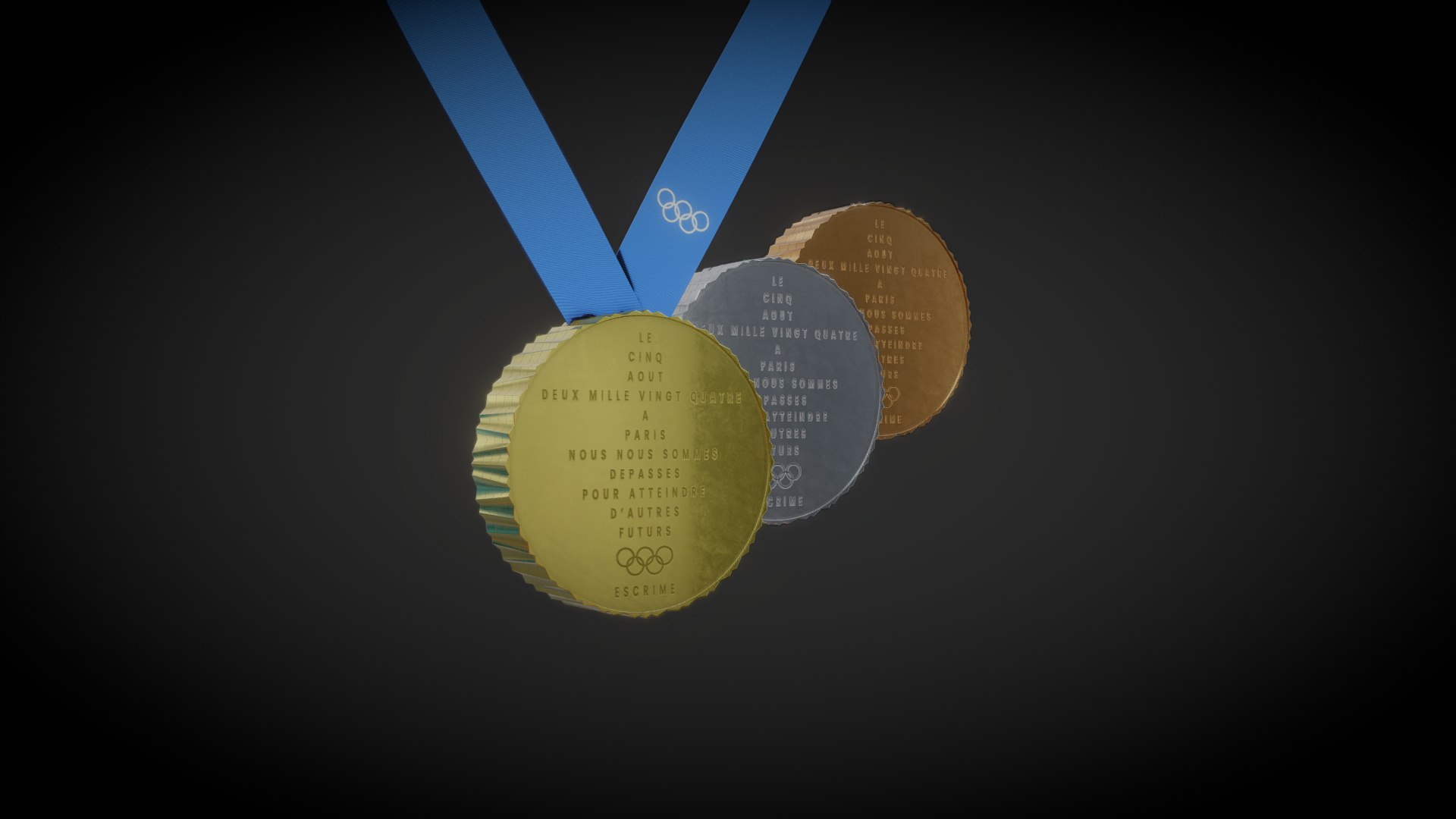 3D Model Paris 2024 Summer Olympics Medals - TurboSquid 2106480