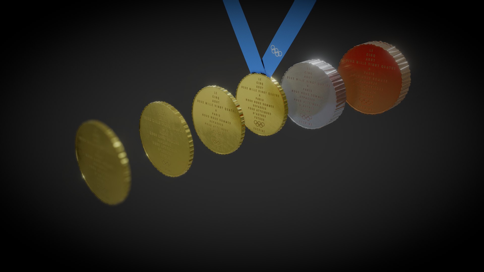 3D Model Paris 2024 Summer Olympics Medals - TurboSquid 2106480