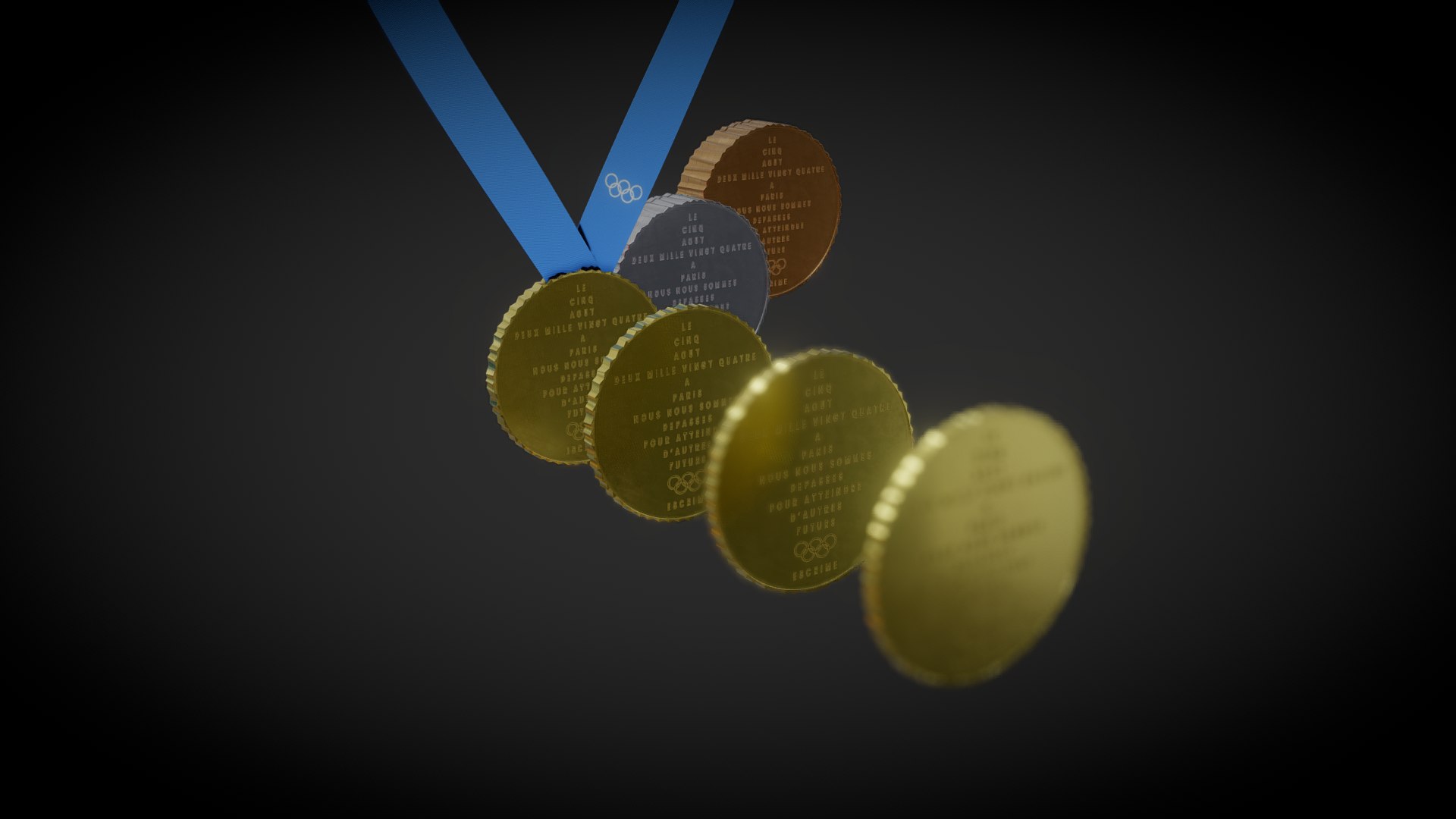 3D Model Paris 2024 Summer Olympics Medals - TurboSquid 2106480