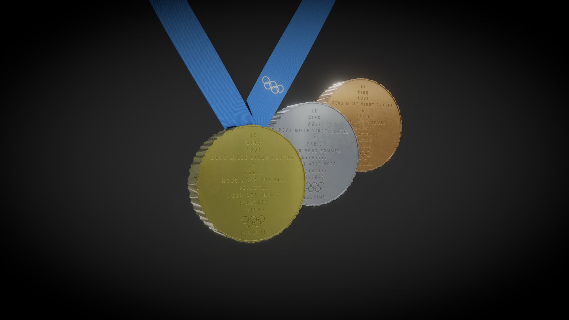 3D Model Paris 2024 Summer Olympics Medals - TurboSquid 2106480