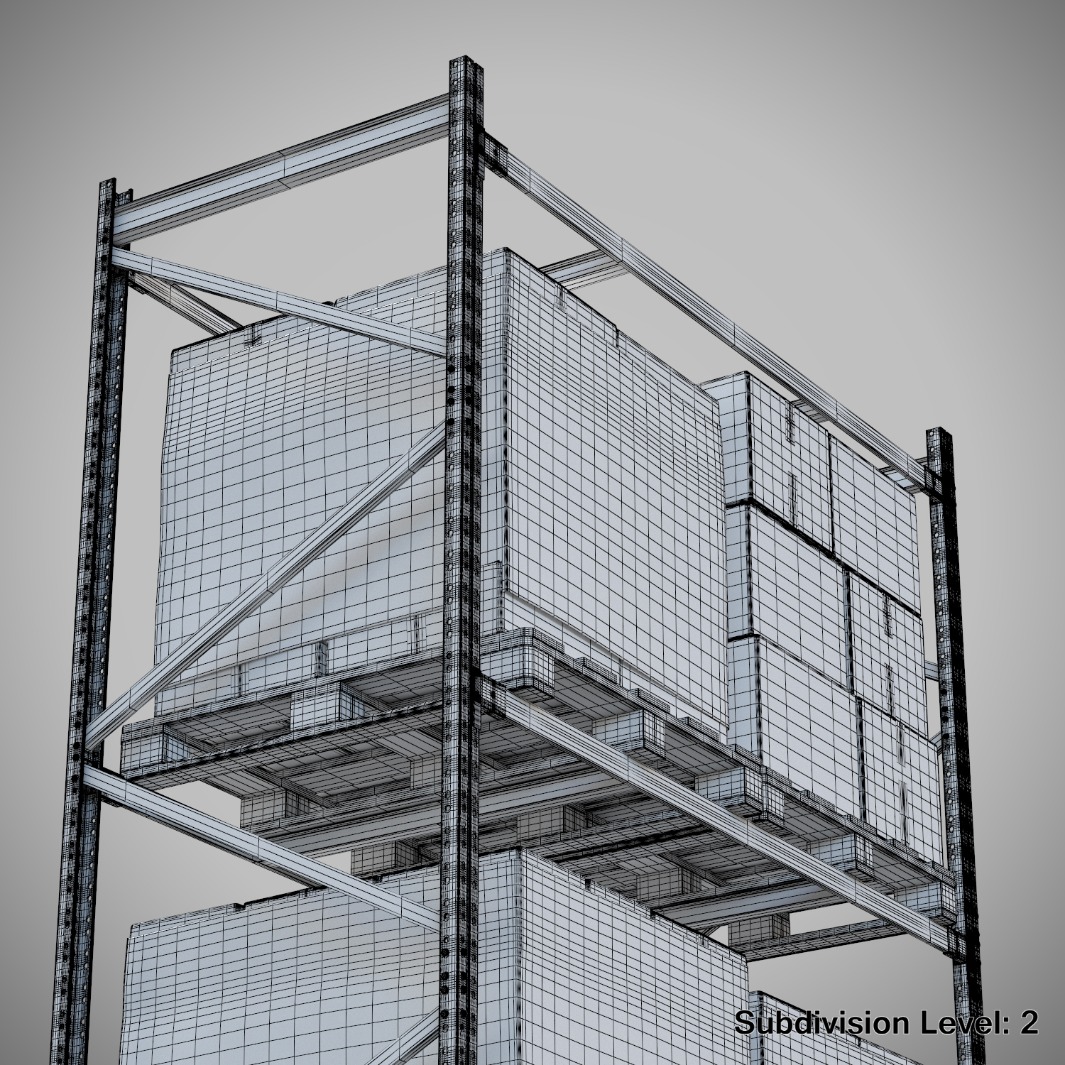 3d rack box cardboard pallet