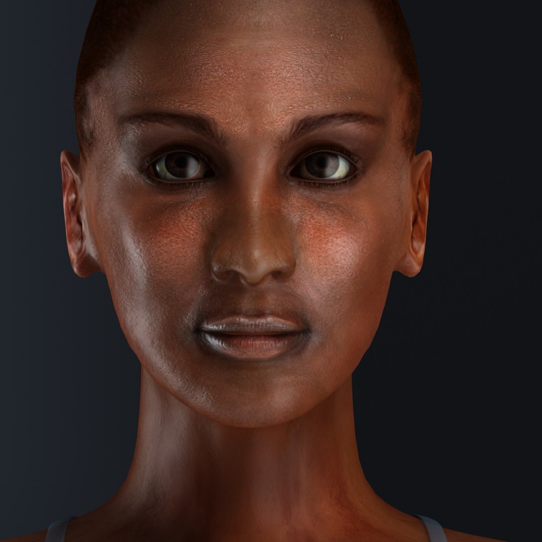 Black African Female Anatomy 3d Model
