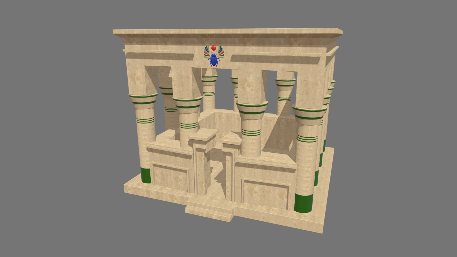 Low Poly Egyptian Temple 02 3D Model - TurboSquid 2224364