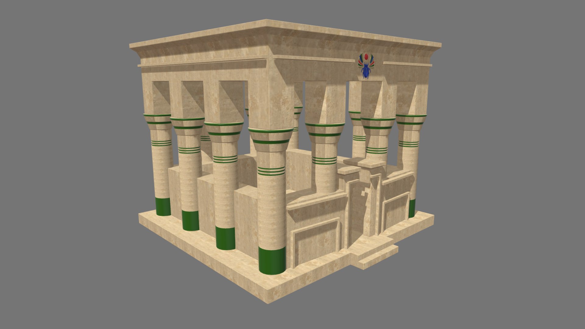 Low Poly Egyptian Temple 02 3D Model - TurboSquid 2224364