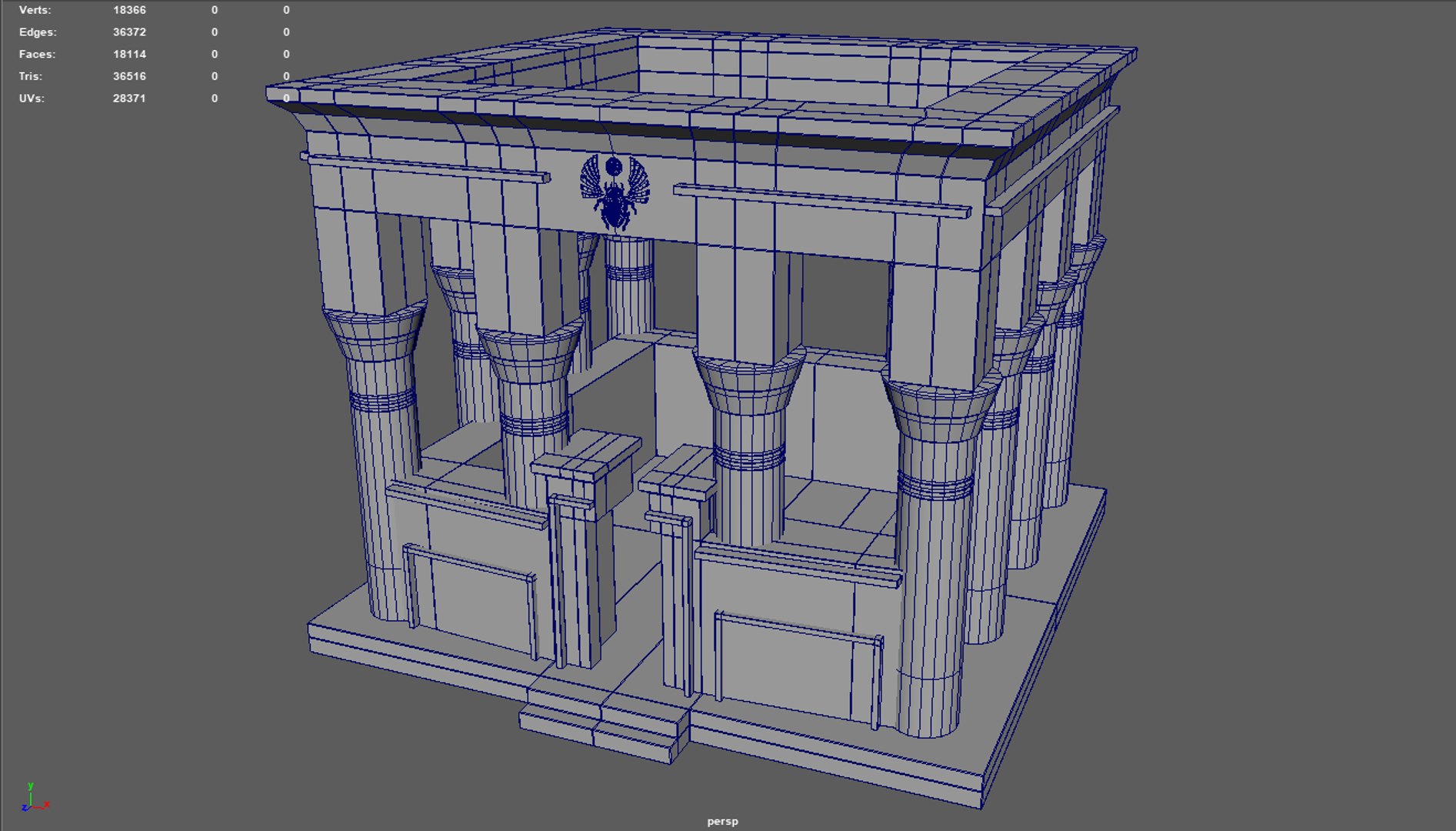 Low Poly Egyptian Temple 02 3D Model - TurboSquid 2224364