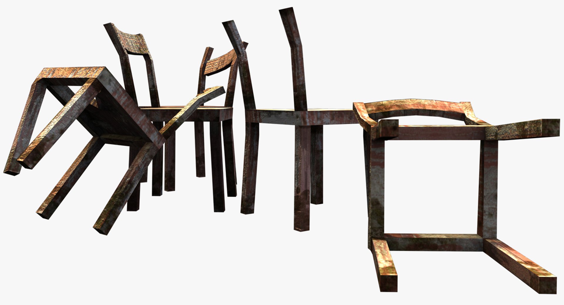 Dystopic Rotted Wooden Old 3D Model - TurboSquid 1212659