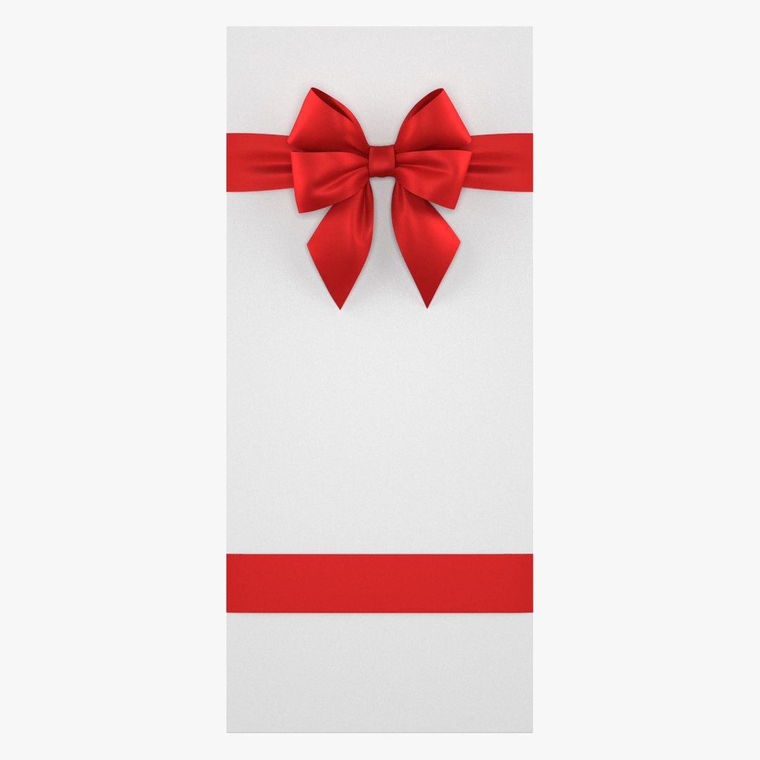 3D Postcard with Bow 2v PBR - TurboSquid 1981584