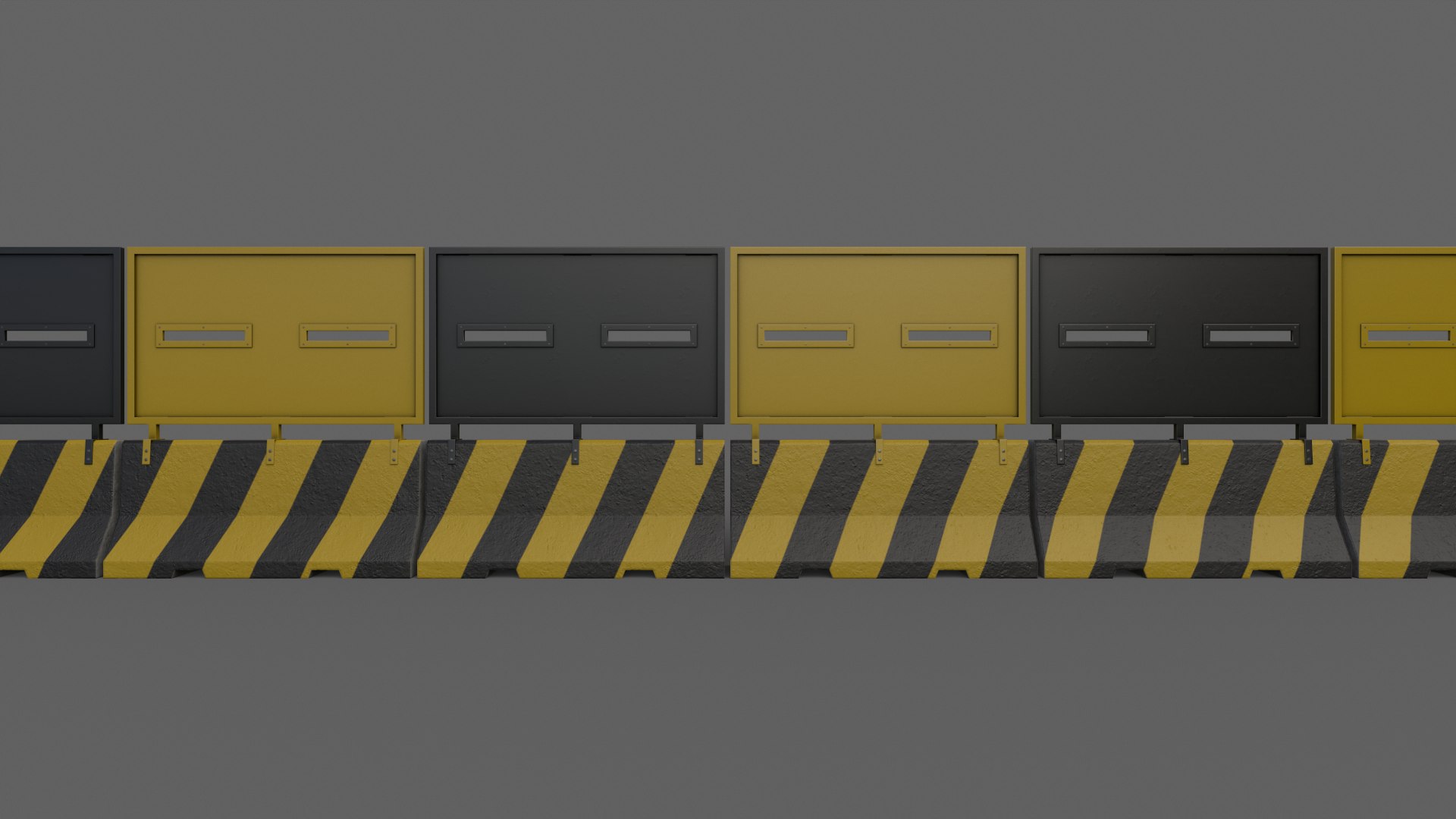 PBR Concrete Roadblock Barrier V2 Model - TurboSquid 1735772