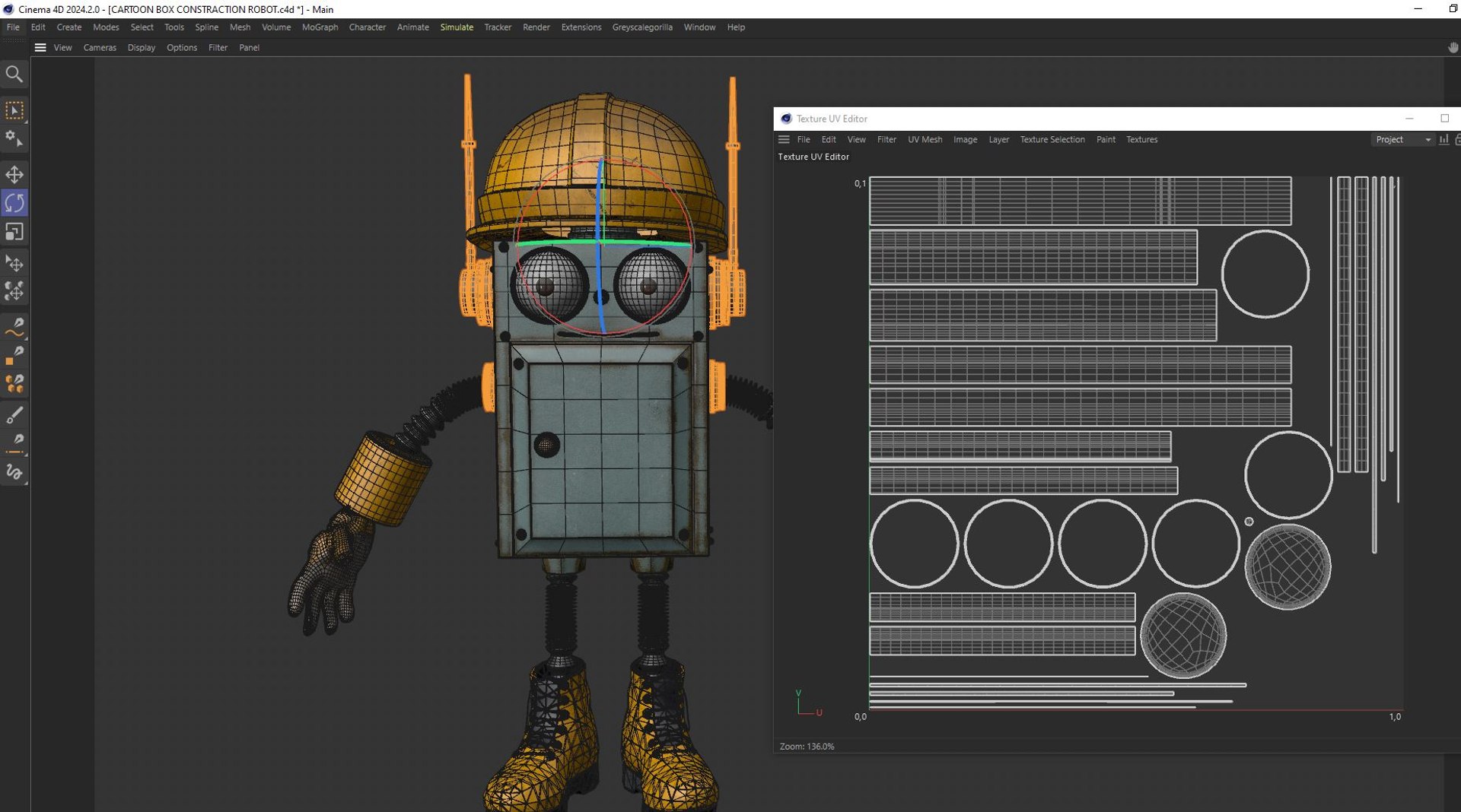 CARTOON BOX CONSTRACTION ROBOT 3D Model - TurboSquid 2429105