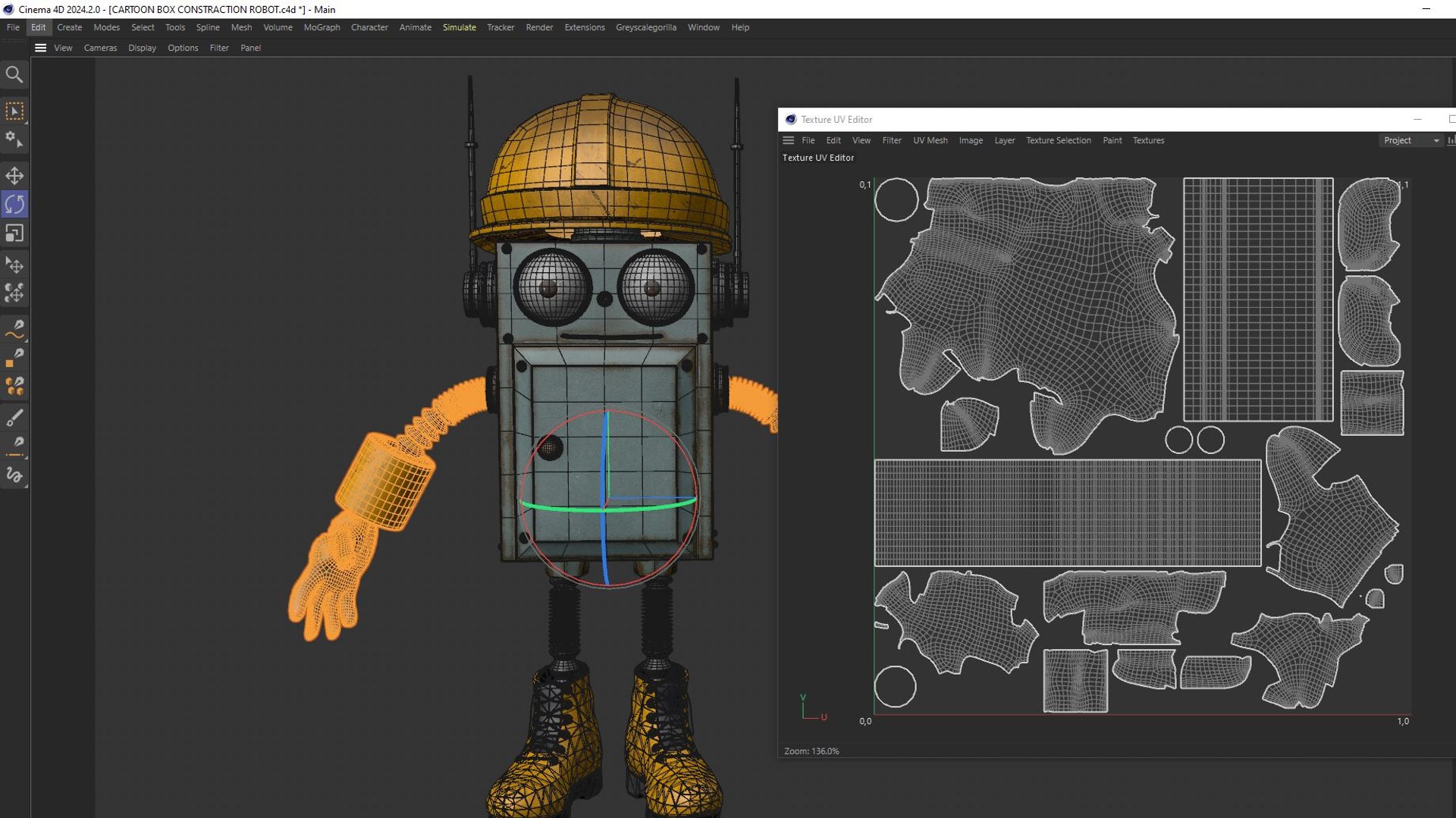 CARTOON BOX CONSTRACTION ROBOT 3D Model - TurboSquid 2429105