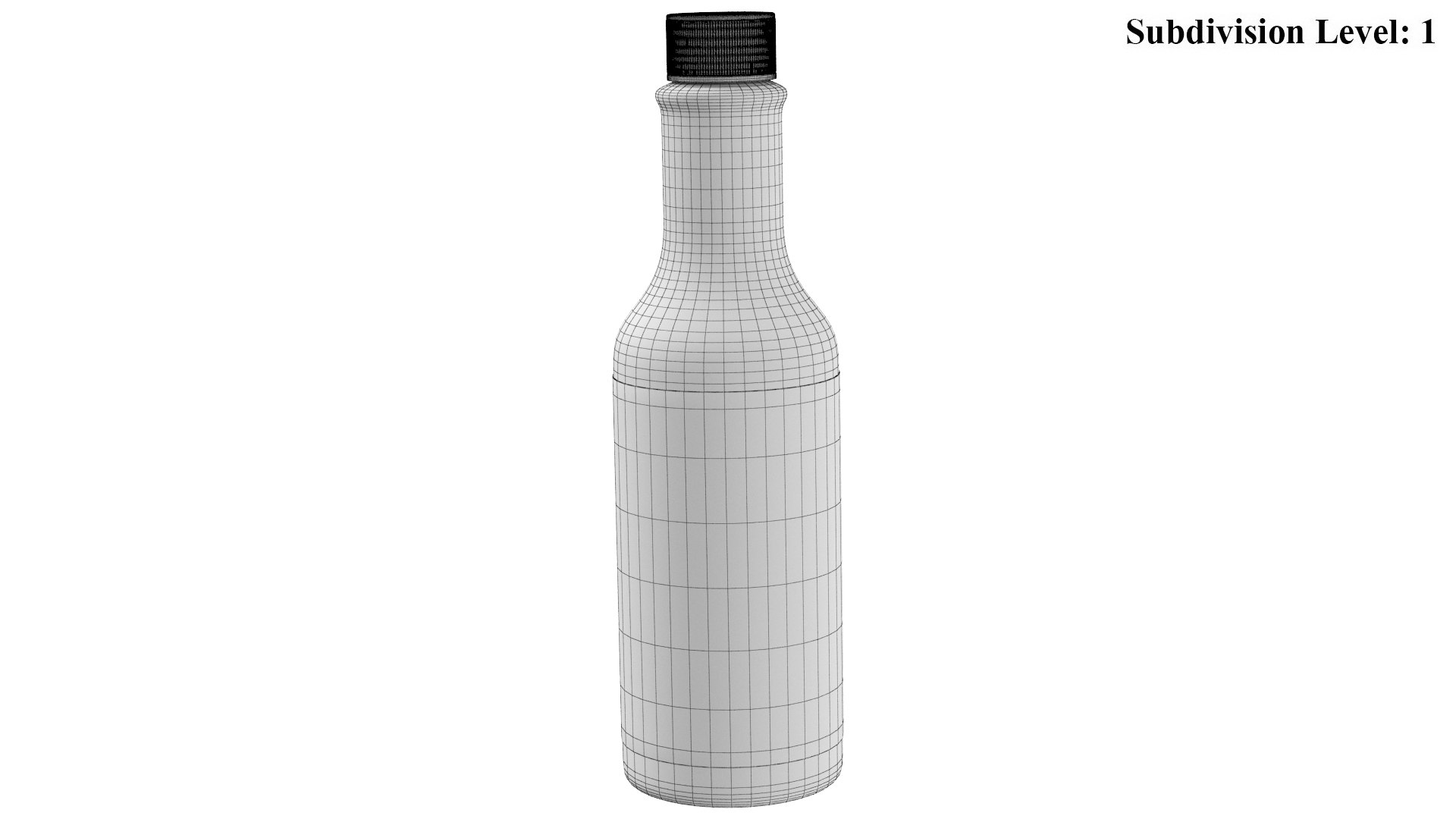 3D Model Hot Sauce Condiment Glass Bottle - TurboSquid 1923346