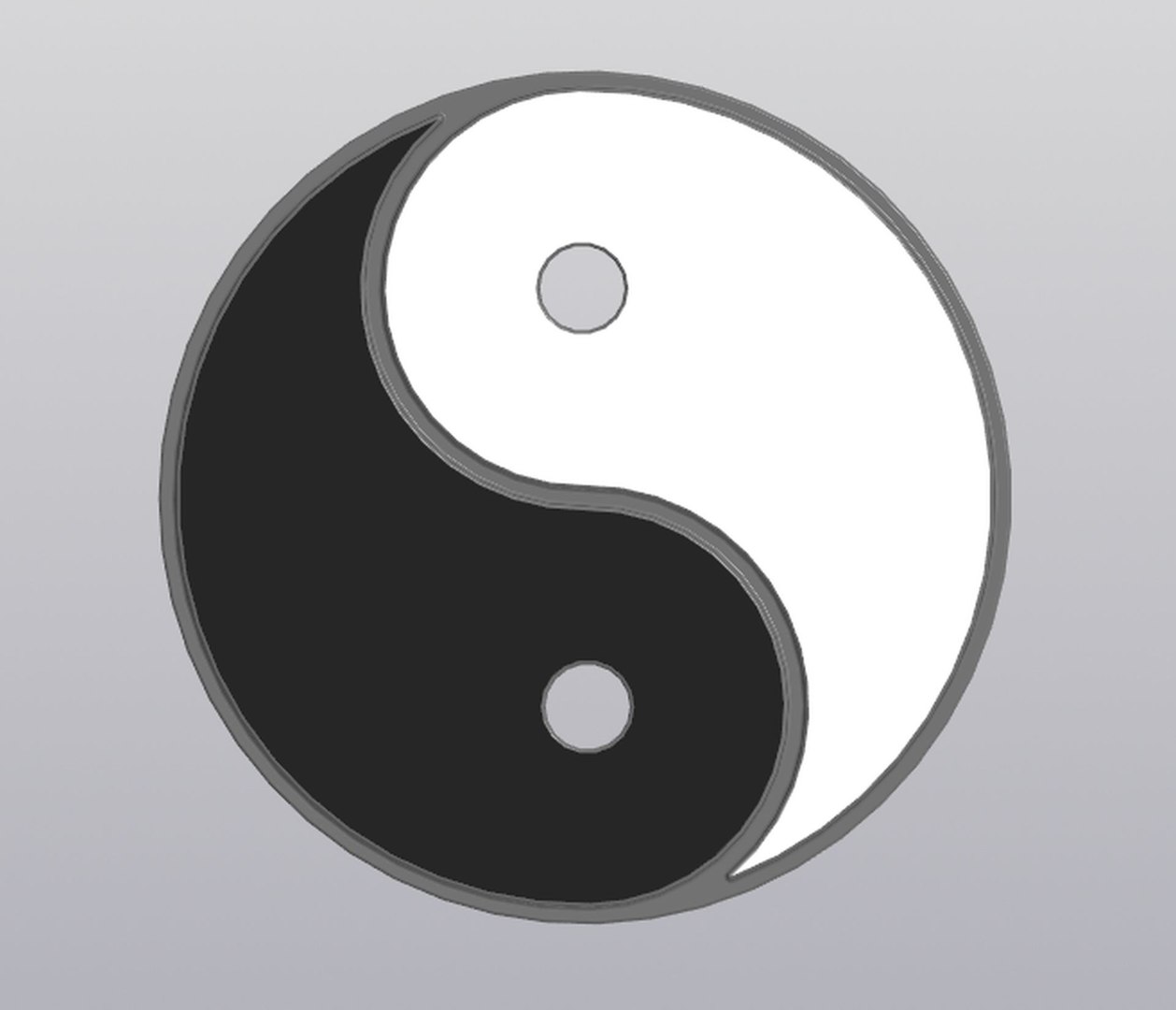 3D Model Coaster Yin Yang - TurboSquid 1965405