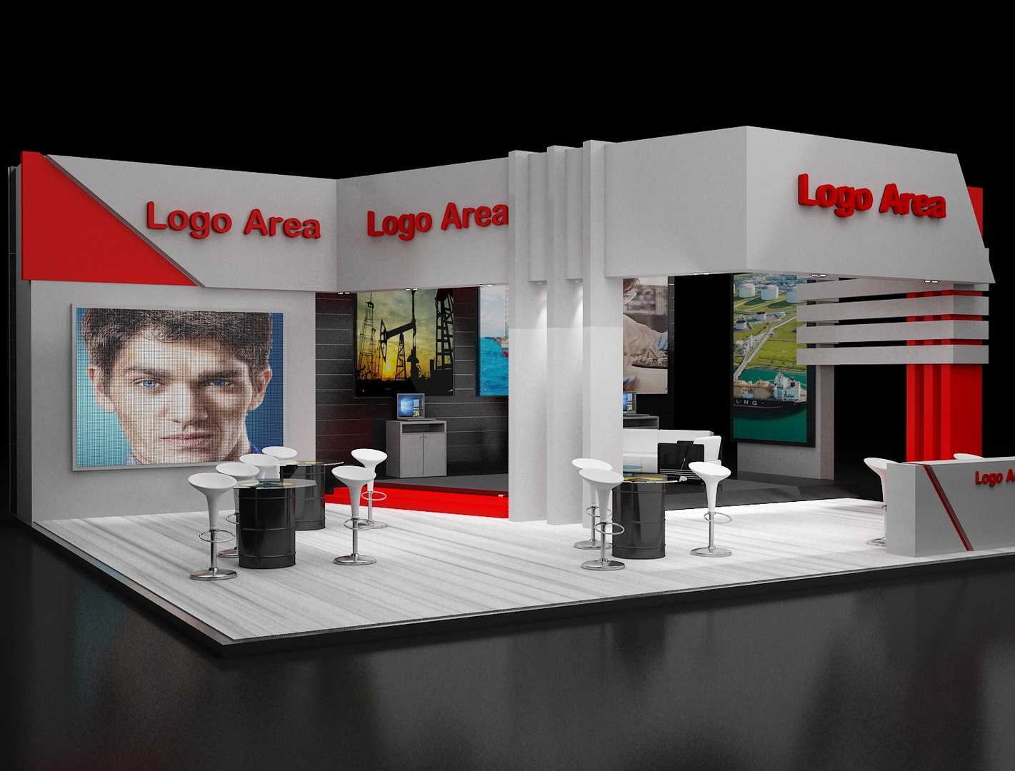 Stand exhibition booth model - TurboSquid 1540512