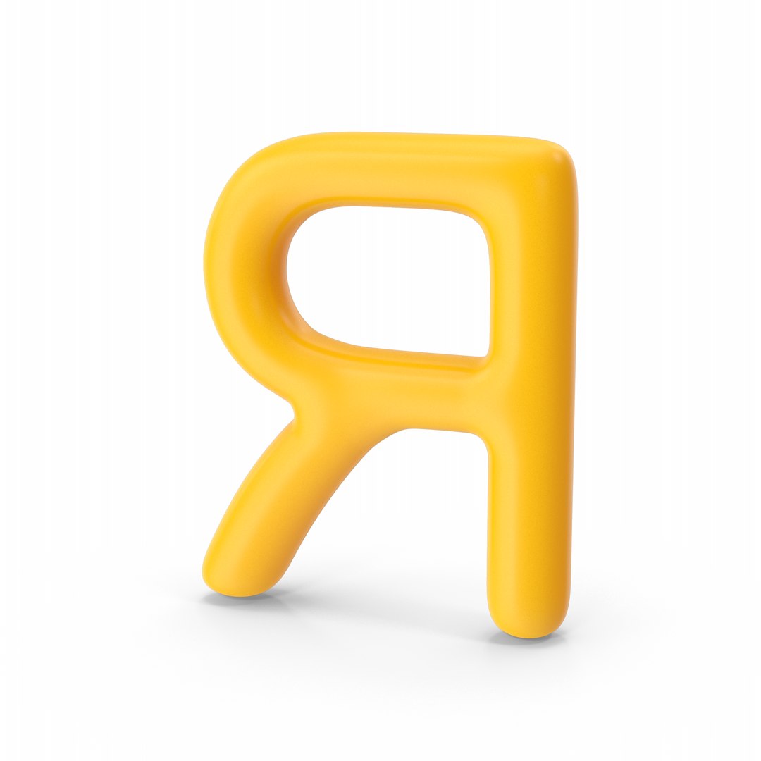 3D Model Letter R Orange - TurboSquid 1865794