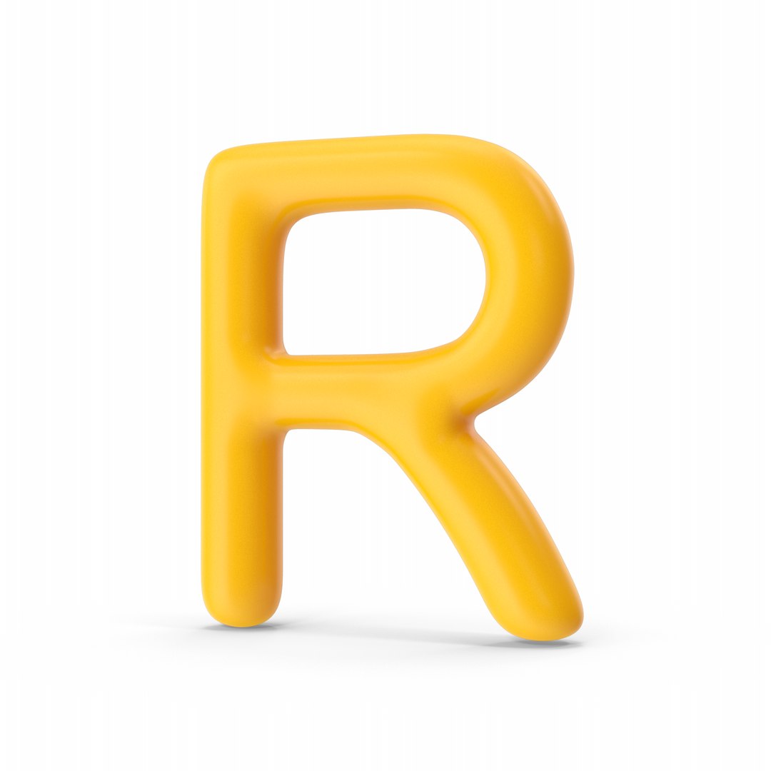 3D Model Letter R Orange - TurboSquid 1865794
