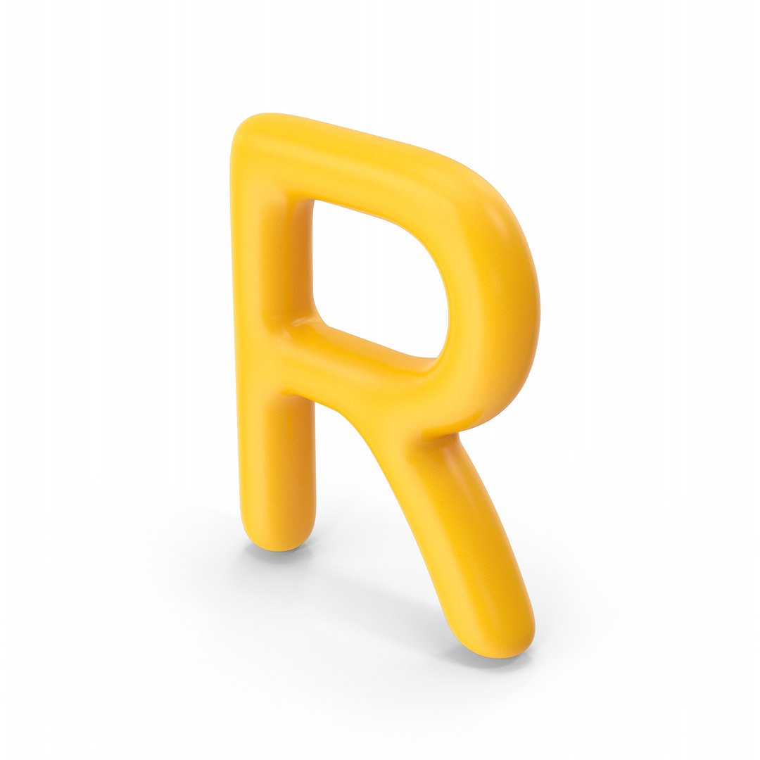3D Model Letter R Orange - TurboSquid 1865794