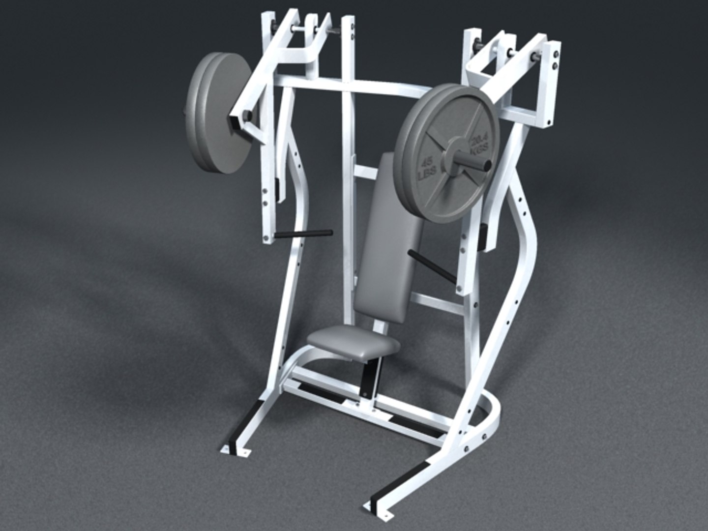 Small Gym Equipment Set 3d Model