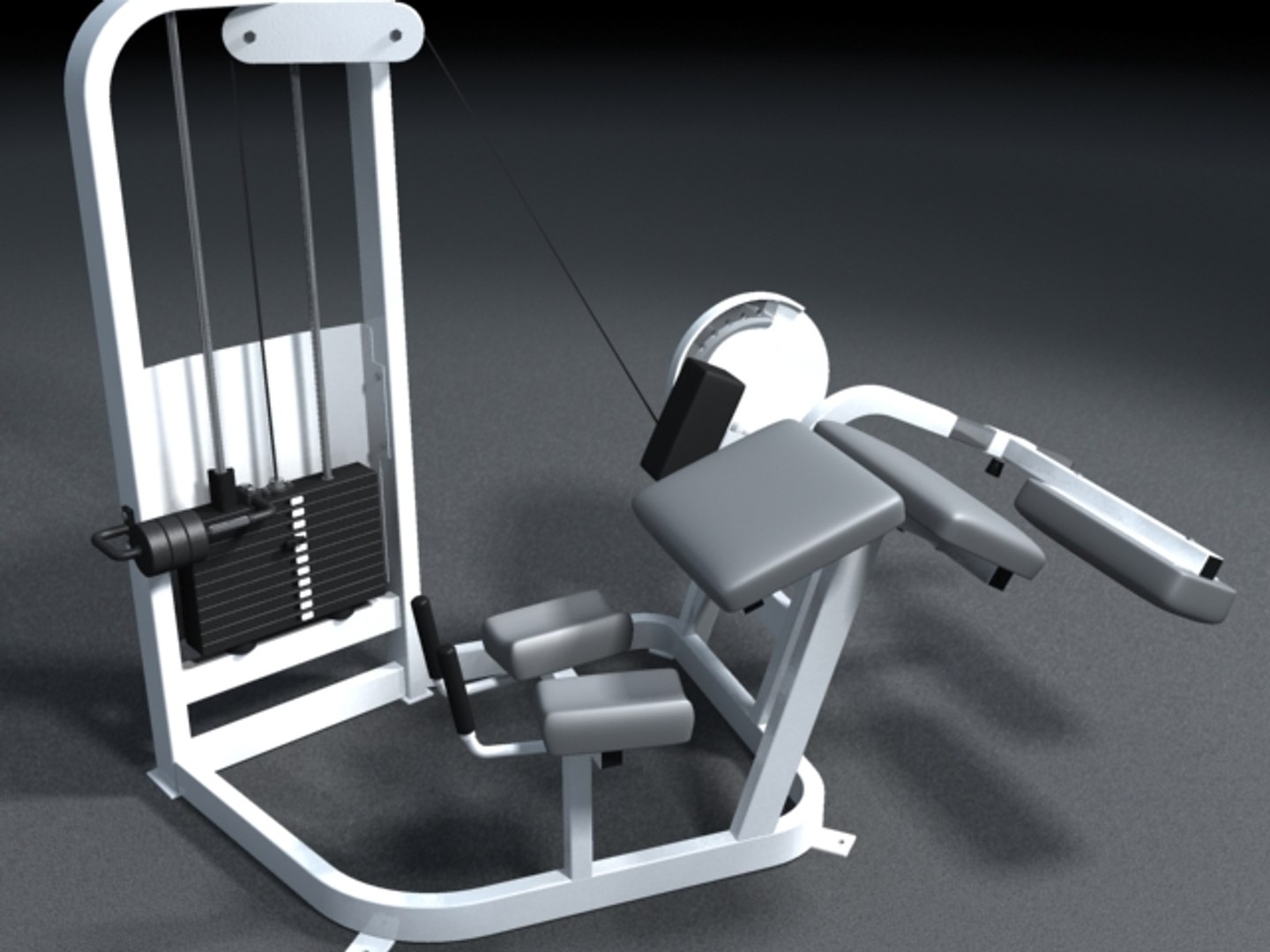 Small Gym Equipment Set 3d Model