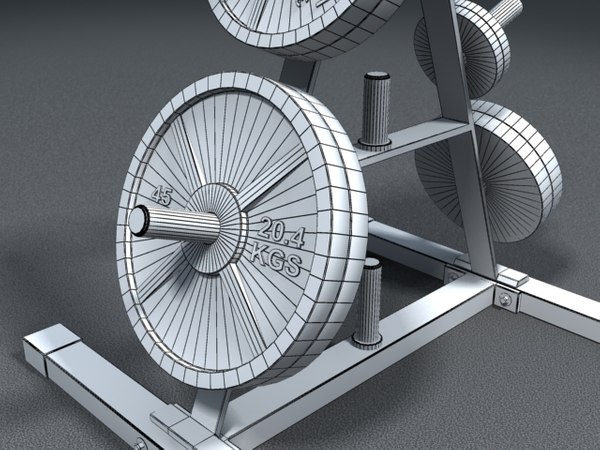 small gym equipment set 3d model