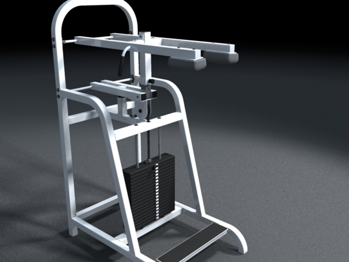 Small Gym Equipment Set 3d Model