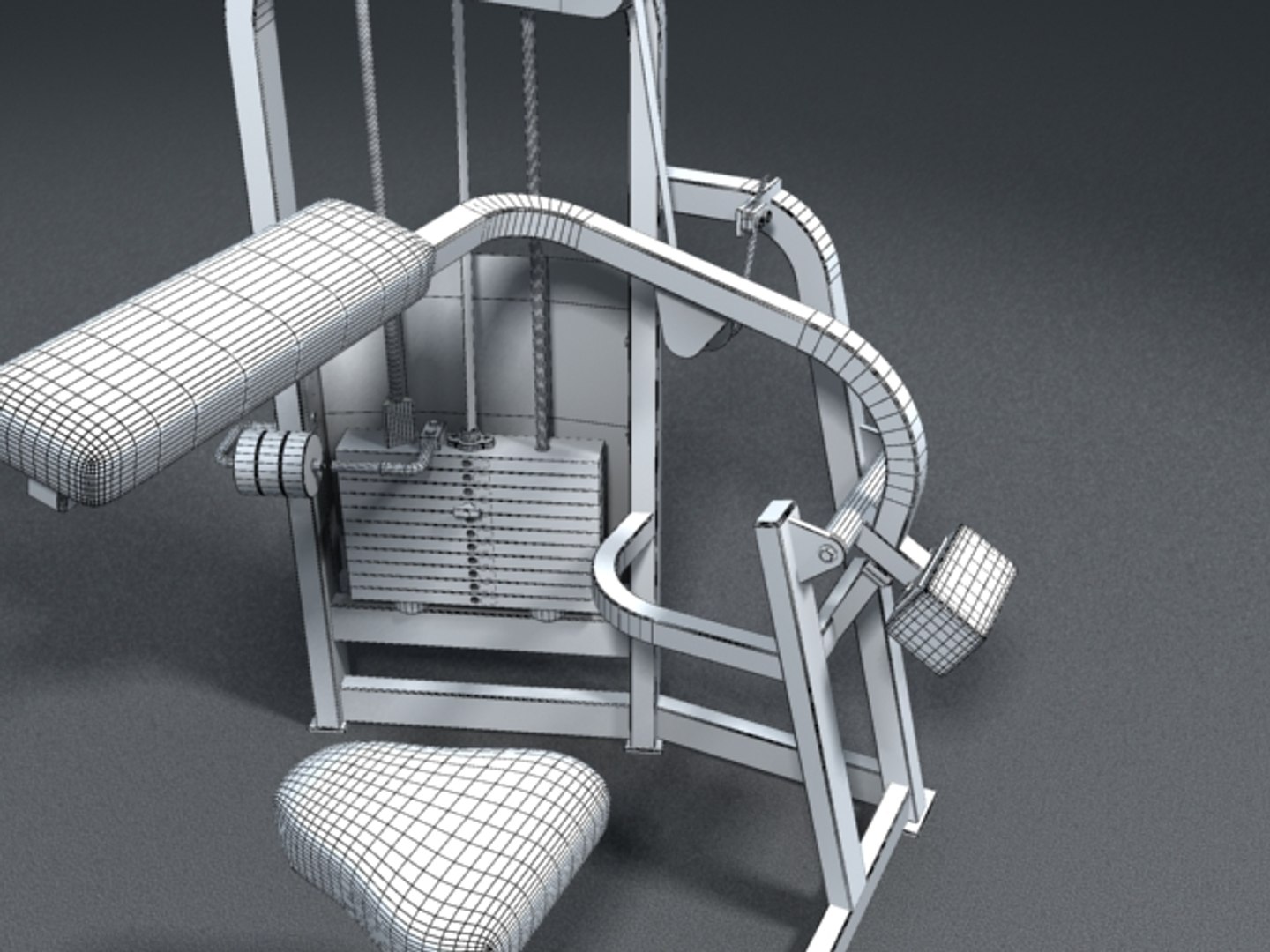 Small Gym Equipment Set 3d Model