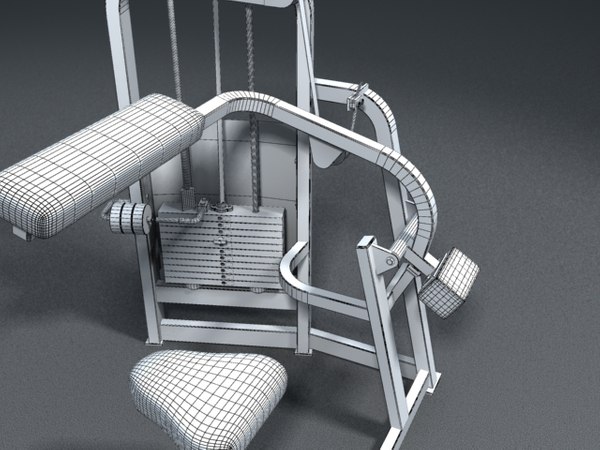 small gym equipment set 3d model