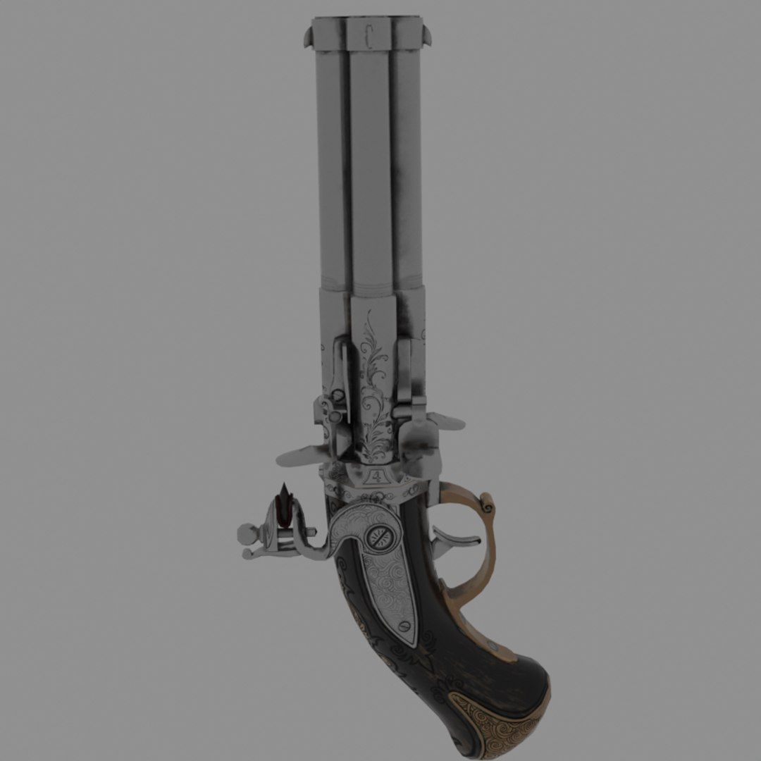 Old Pistol 3D Model - TurboSquid 2280105