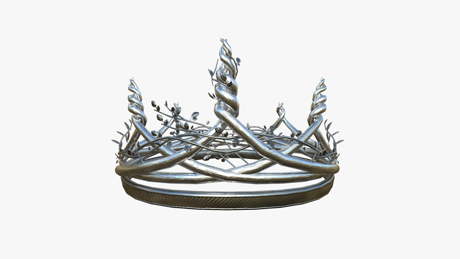 3D Nature Crown A02 Silver - Fantasy Character Design model ...