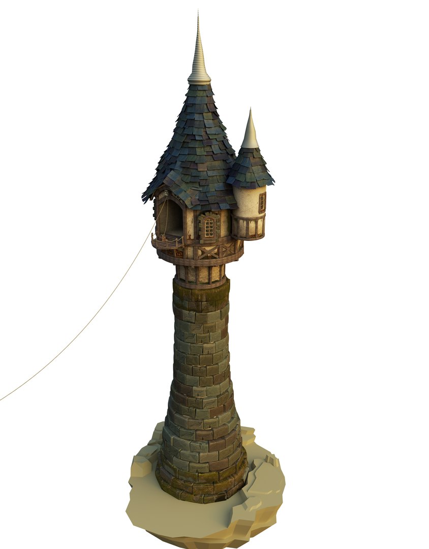 Cartoon Tower 3d Model