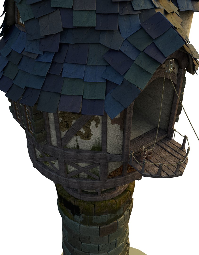 Cartoon Tower 3d Model