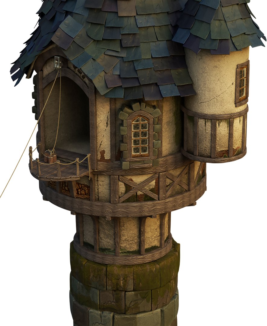 Cartoon Tower 3d Model