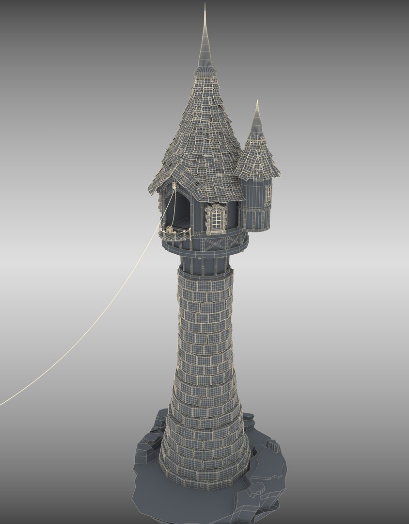 Cartoon Tower 3d Model