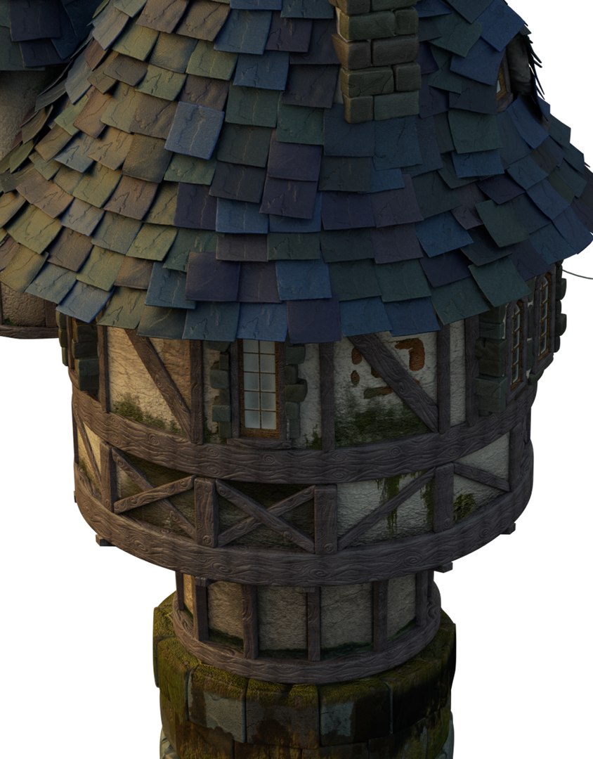 Cartoon Tower 3d Model