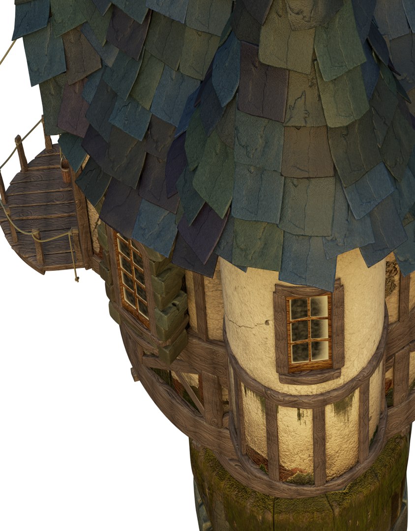 Cartoon Tower 3d Model