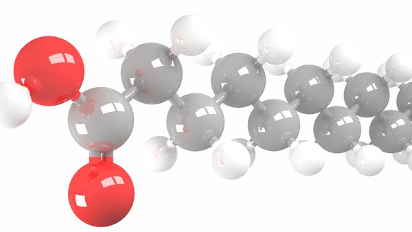 3D Lauric acid - C12H24O2 Molecular Structure - TurboSquid 1752728