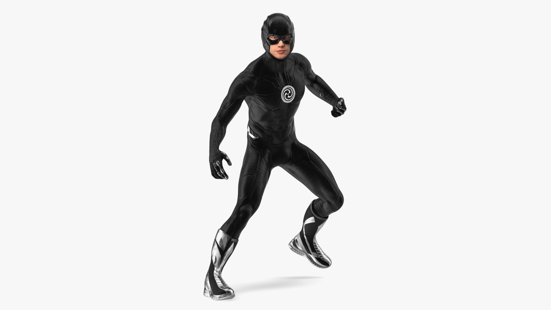 Superhero Wearing Black Suit Fighting Pose 3D - TurboSquid 2073176
