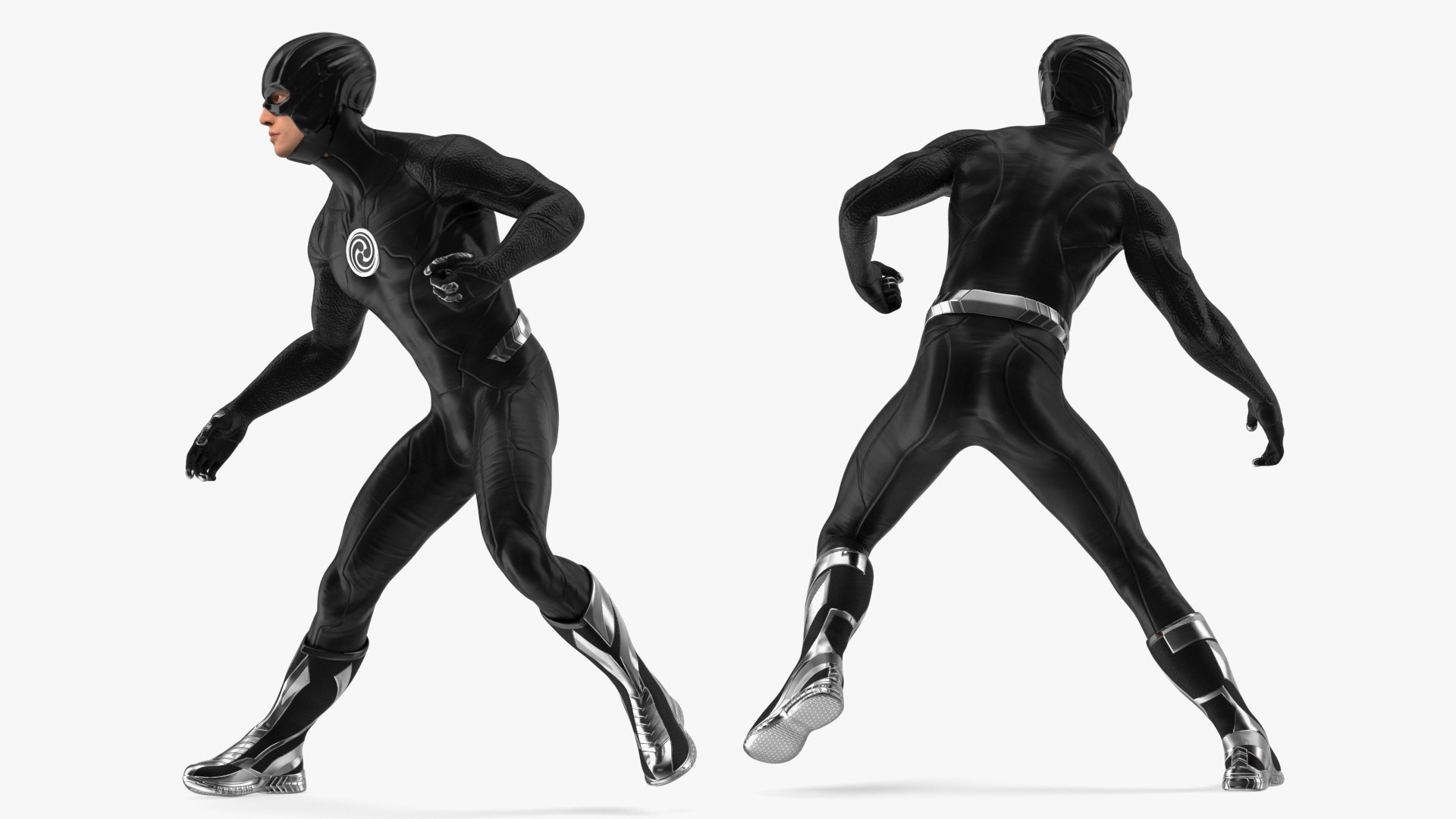 Superhero Wearing Black Suit Fighting Pose 3D - TurboSquid 2073176