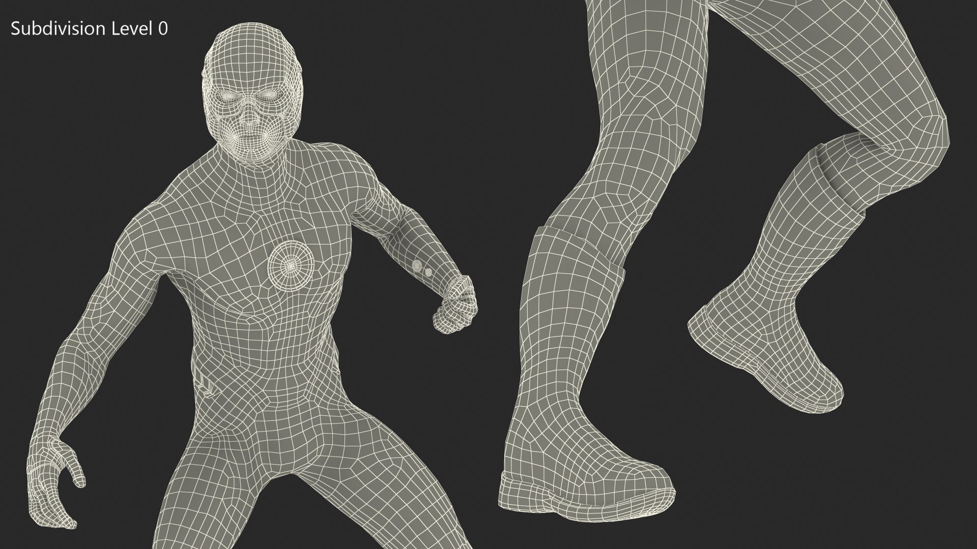 Superhero Wearing Black Suit Fighting Pose 3D - TurboSquid 2073176