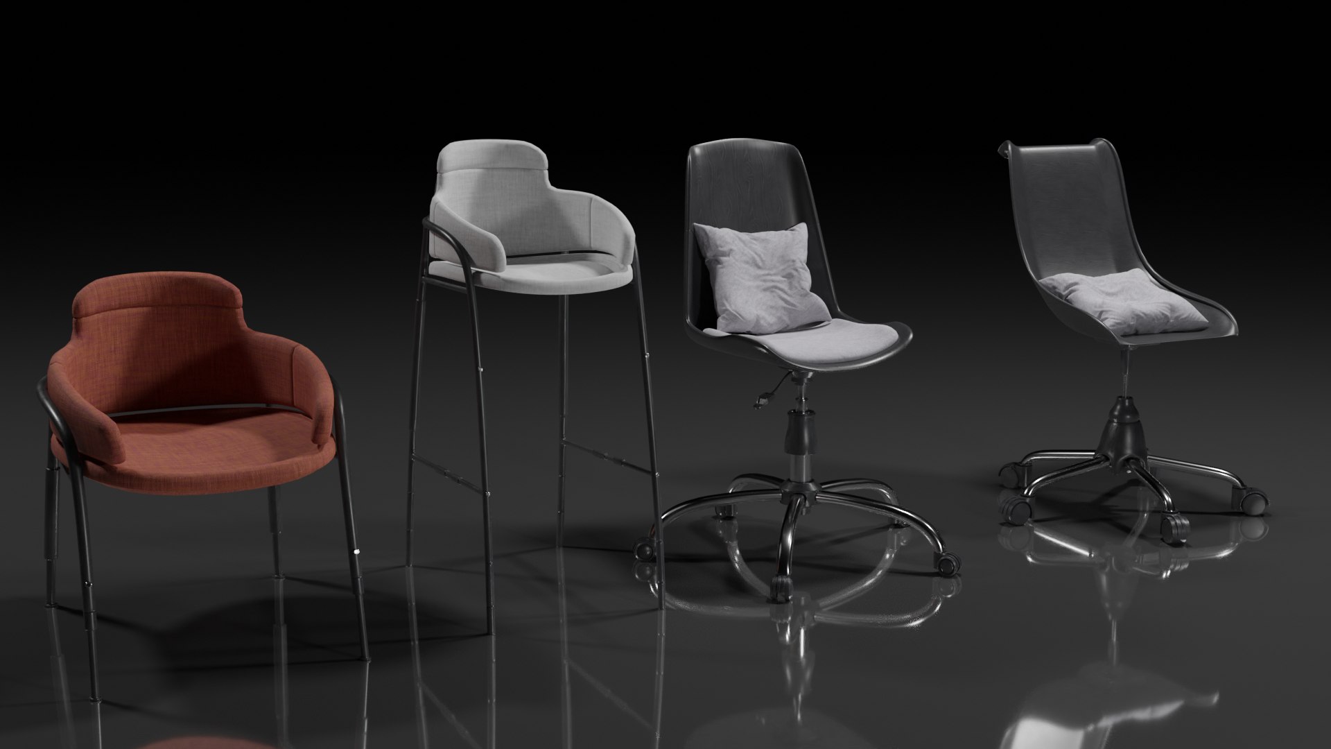 3D Model Realistic Chairs Pack - TurboSquid 1789115