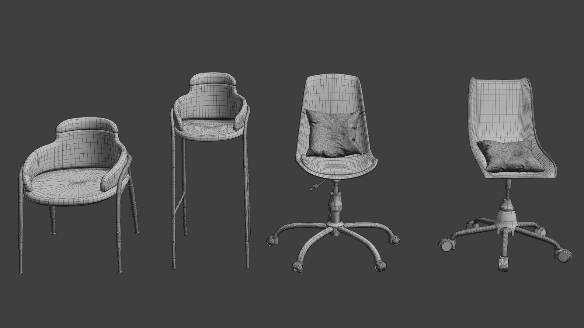 3D Model Realistic Chairs Pack - TurboSquid 1789115