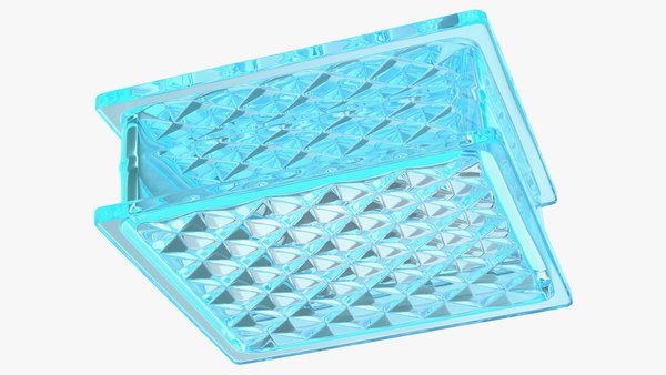Blue Glass Block Diamond Pattern 3D model - TurboSquid 1830093