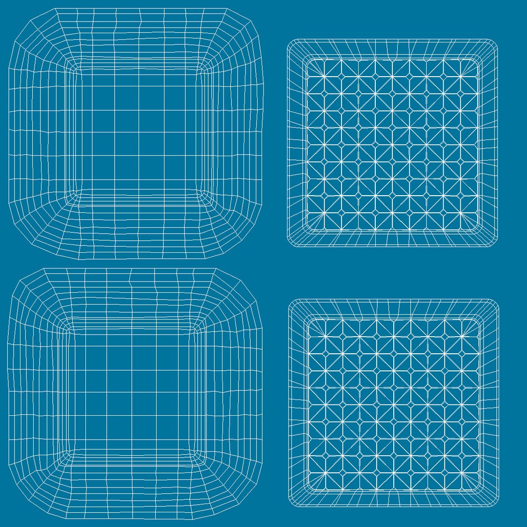 Blue Glass Block Diamond Pattern 3D Model - TurboSquid 1830093