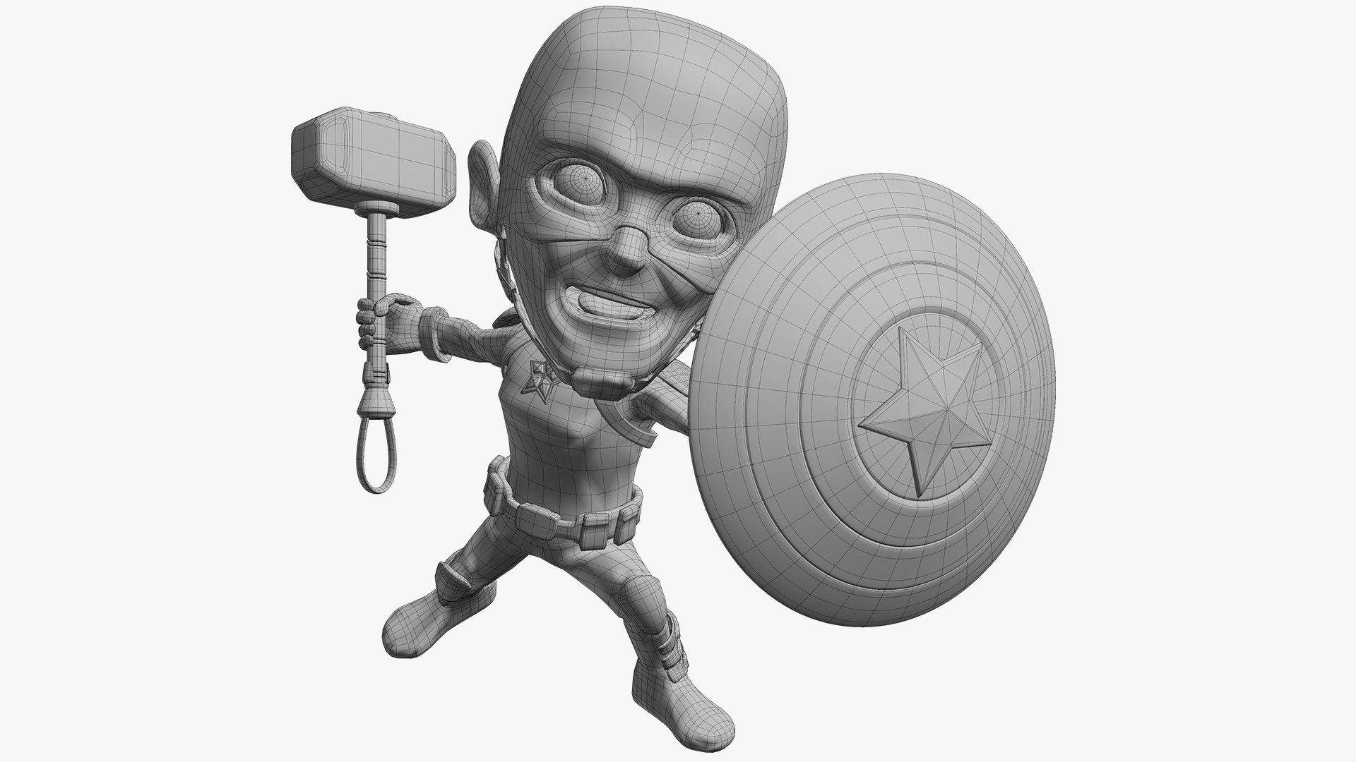 3D Captain America Model - TurboSquid 1600035