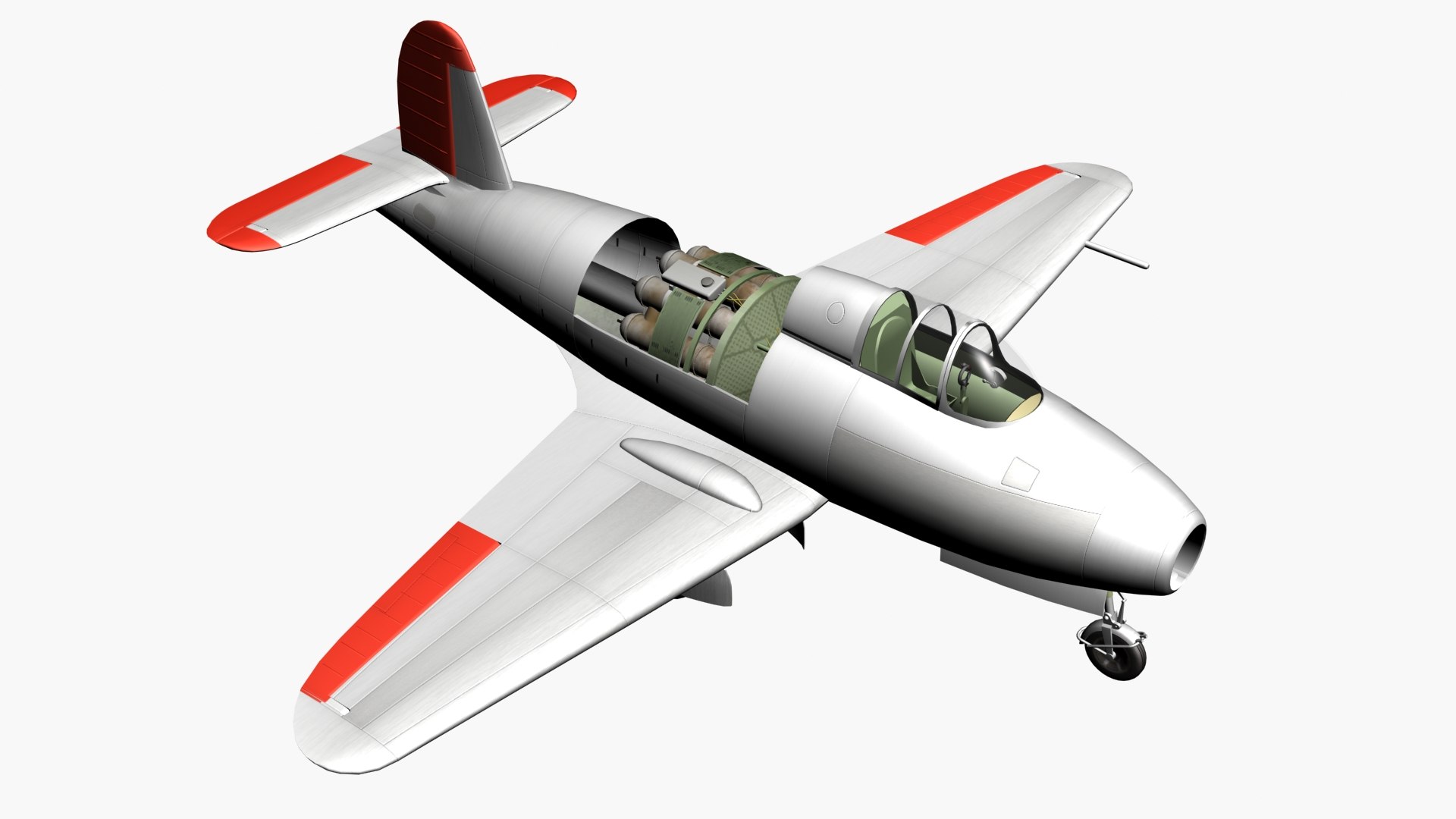 3D Gloster E28-39 Pioneer Jet Prototype - TurboSquid 2081563