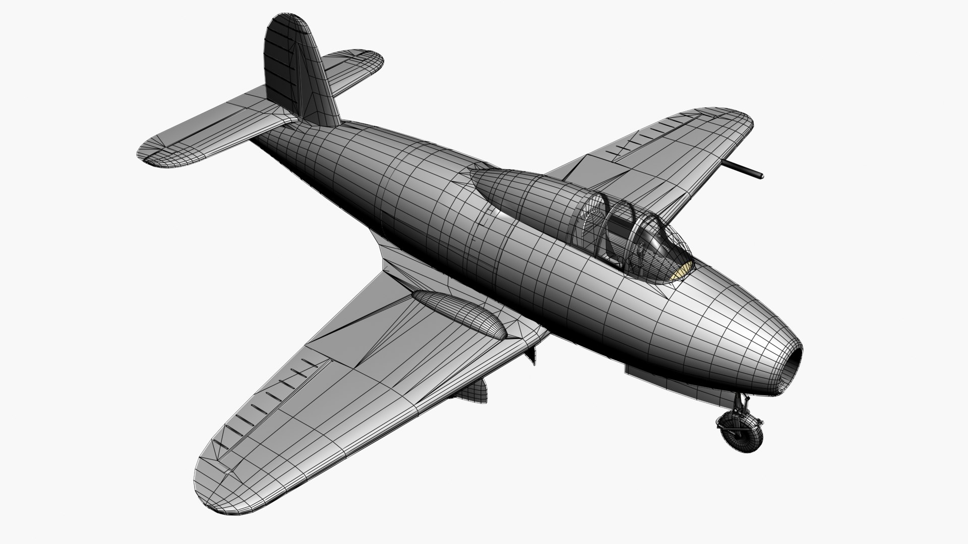 3D Gloster E28-39 Pioneer Jet Prototype - TurboSquid 2081563