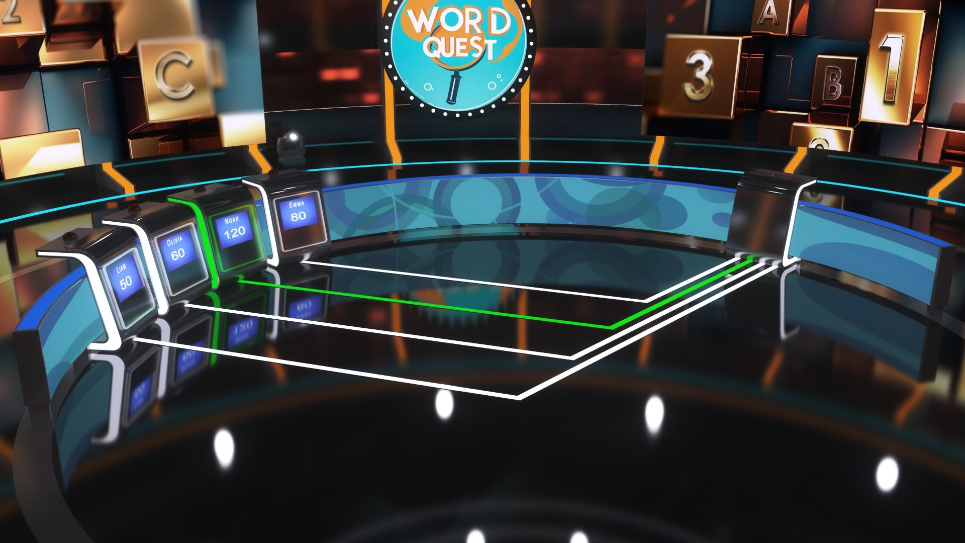 3D TV Word Show Studio Model - TurboSquid 2238862