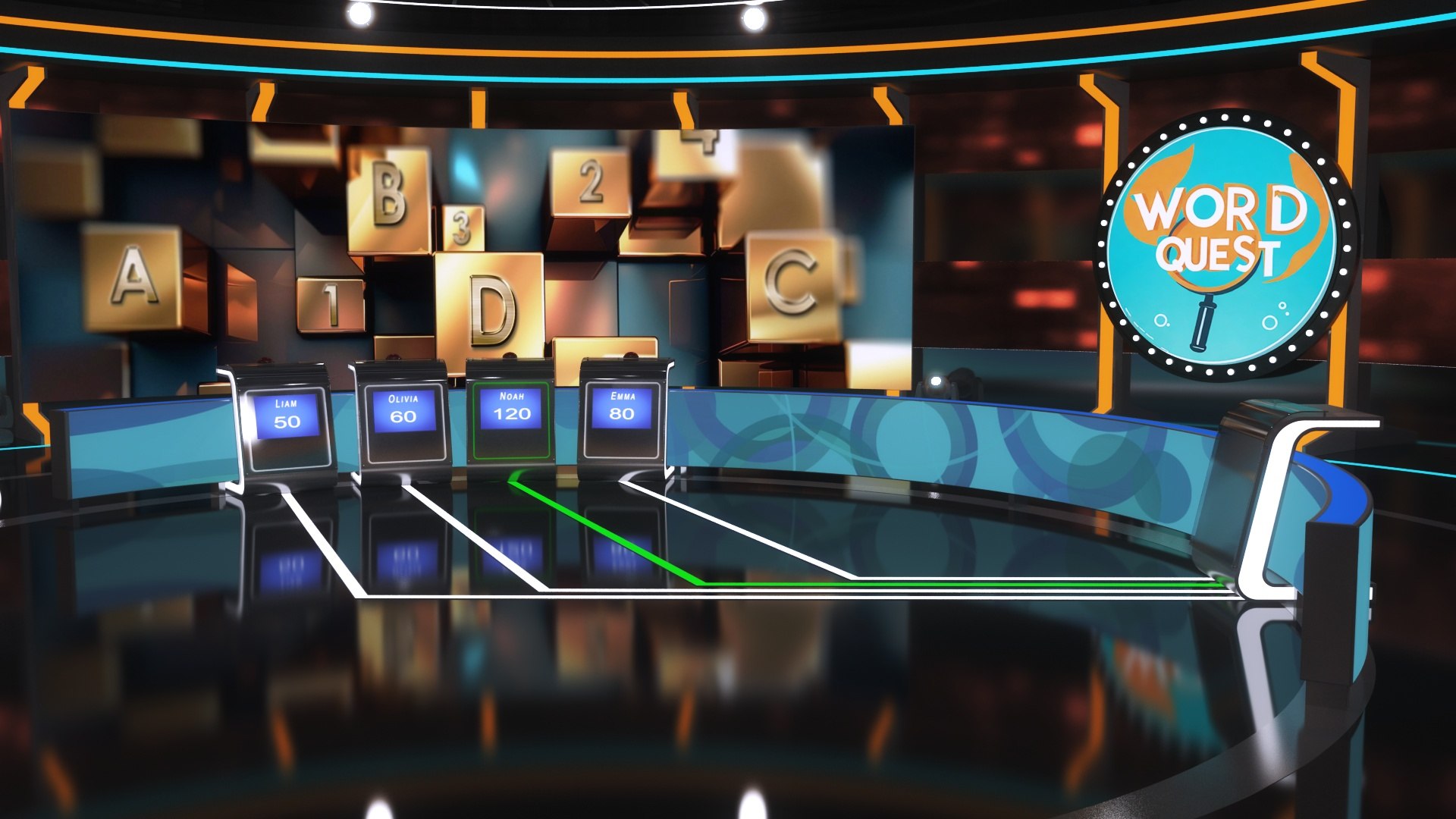 3D TV Word Show Studio Model - TurboSquid 2238862