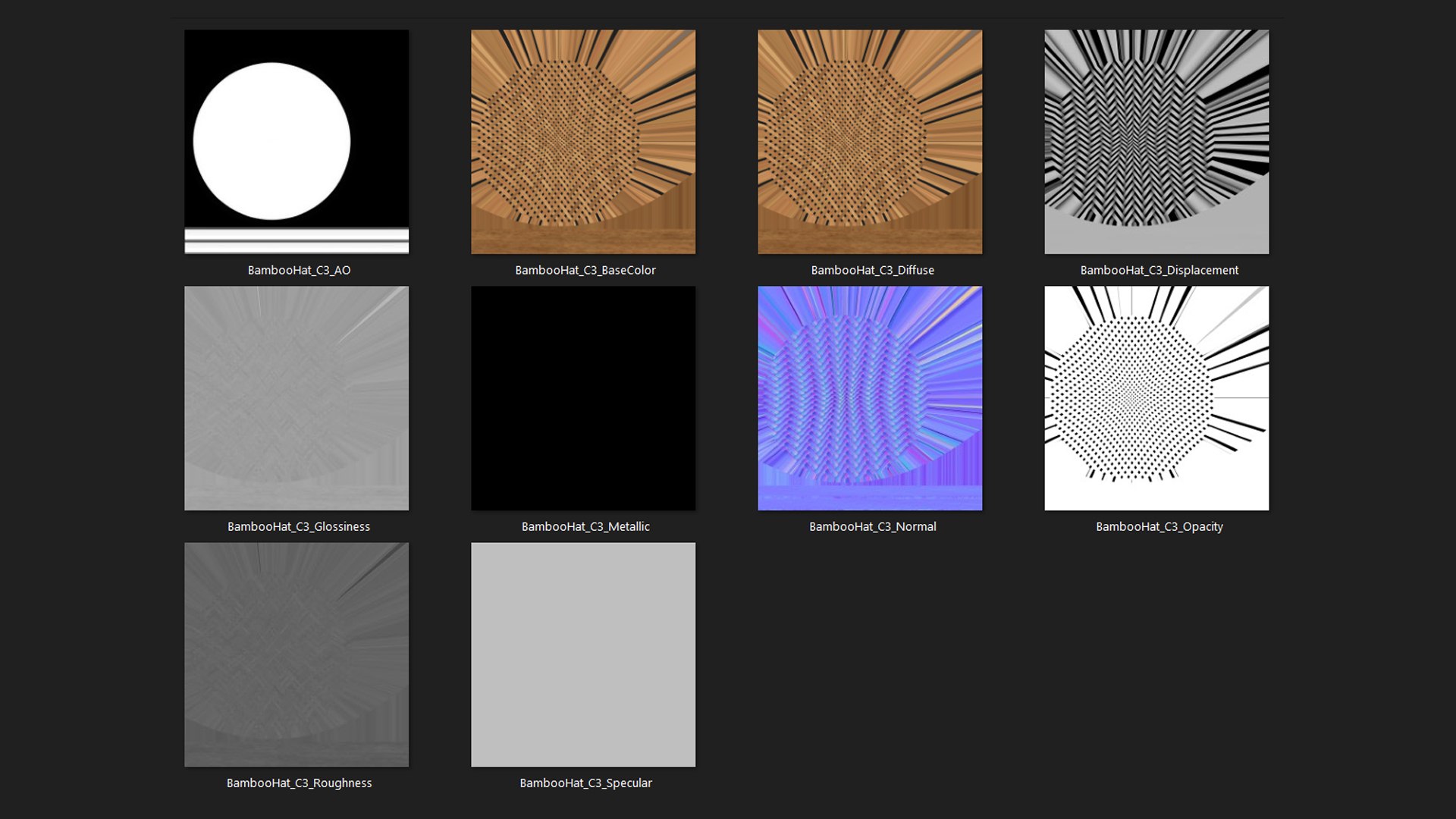 3D Bamboo Hat Color 3 model - TurboSquid 1915253