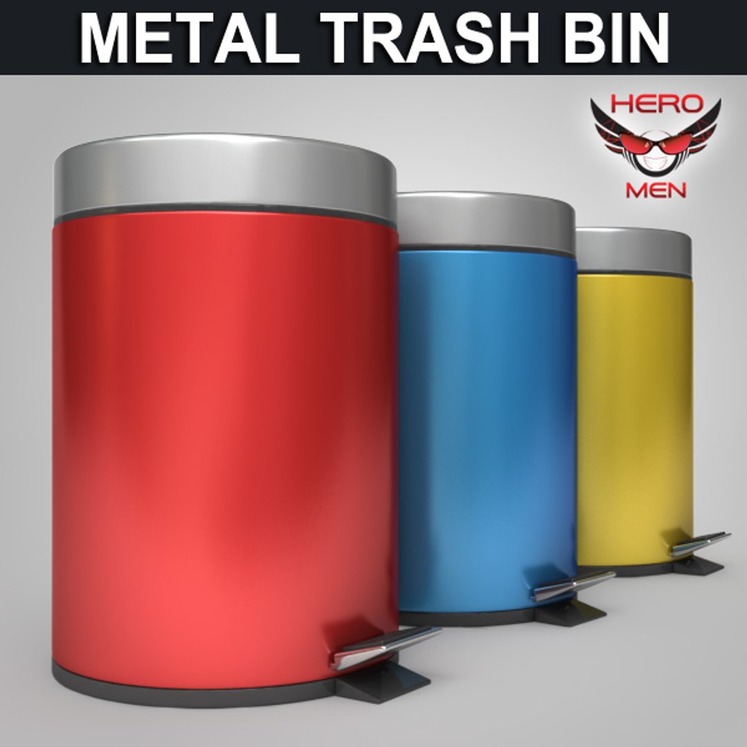 3ds metal dustbin